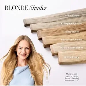 Luxy | Hair | Luxy Beige Blonde Remy Human Hair 26 Inch Tape In Hair ...